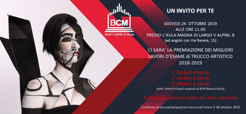 Premiazione lavori di Trucco Artistico 2018-19 | Scuola BCM | Milano
